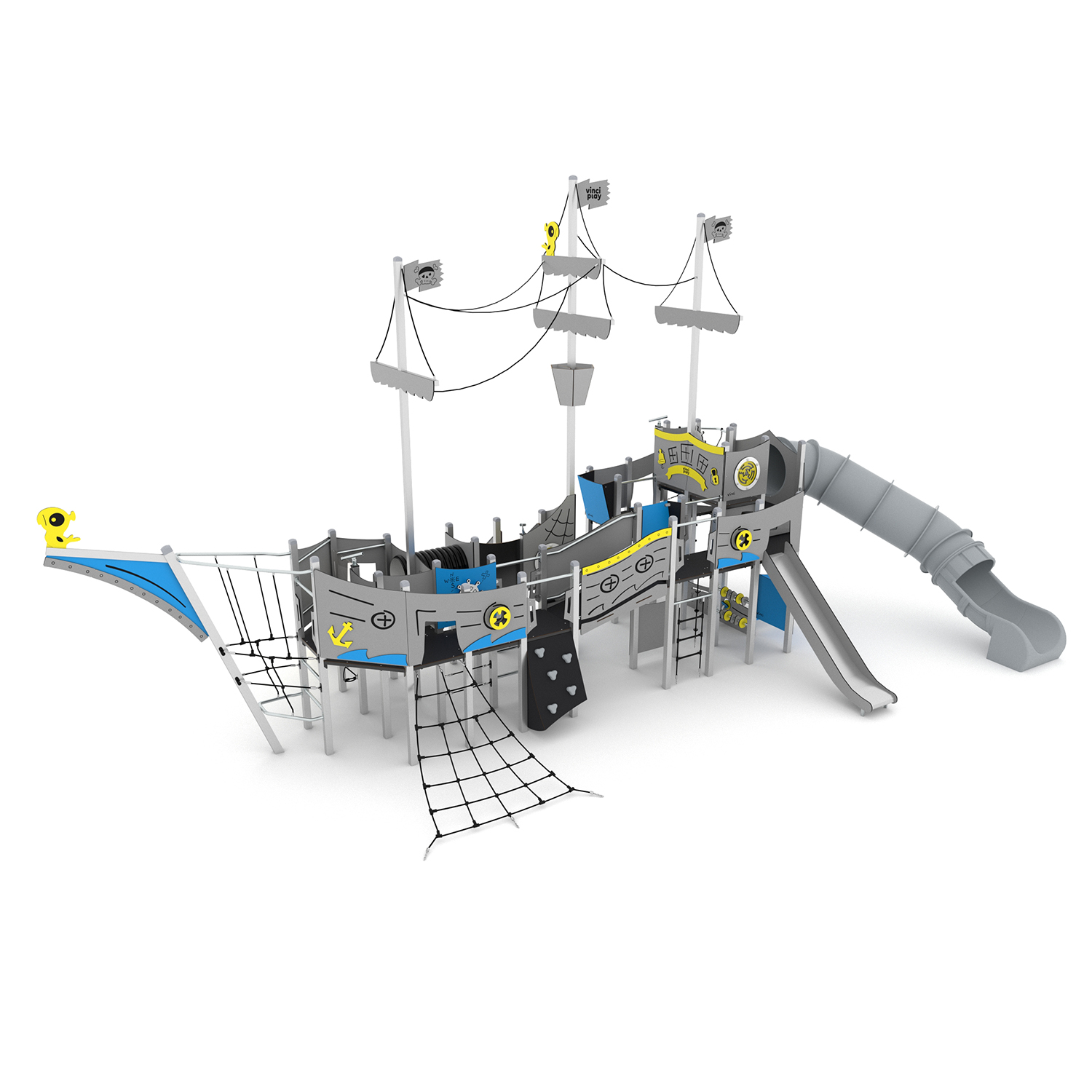 Large Steel Pirate Ship Play Structure | Morti Sport & Play Equipment