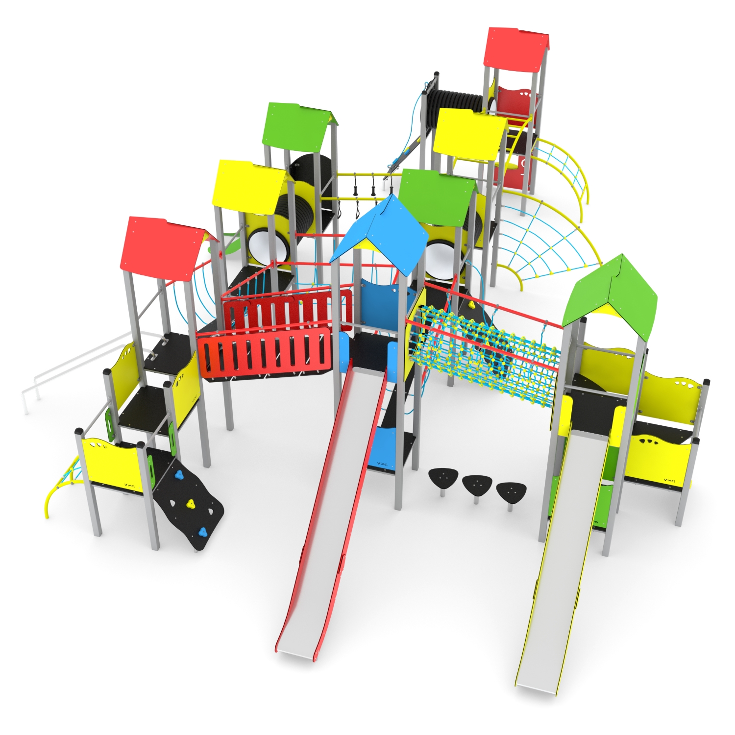 Large Colourful Steel Play Structure Complex 3 | Morti Sport & Play ...