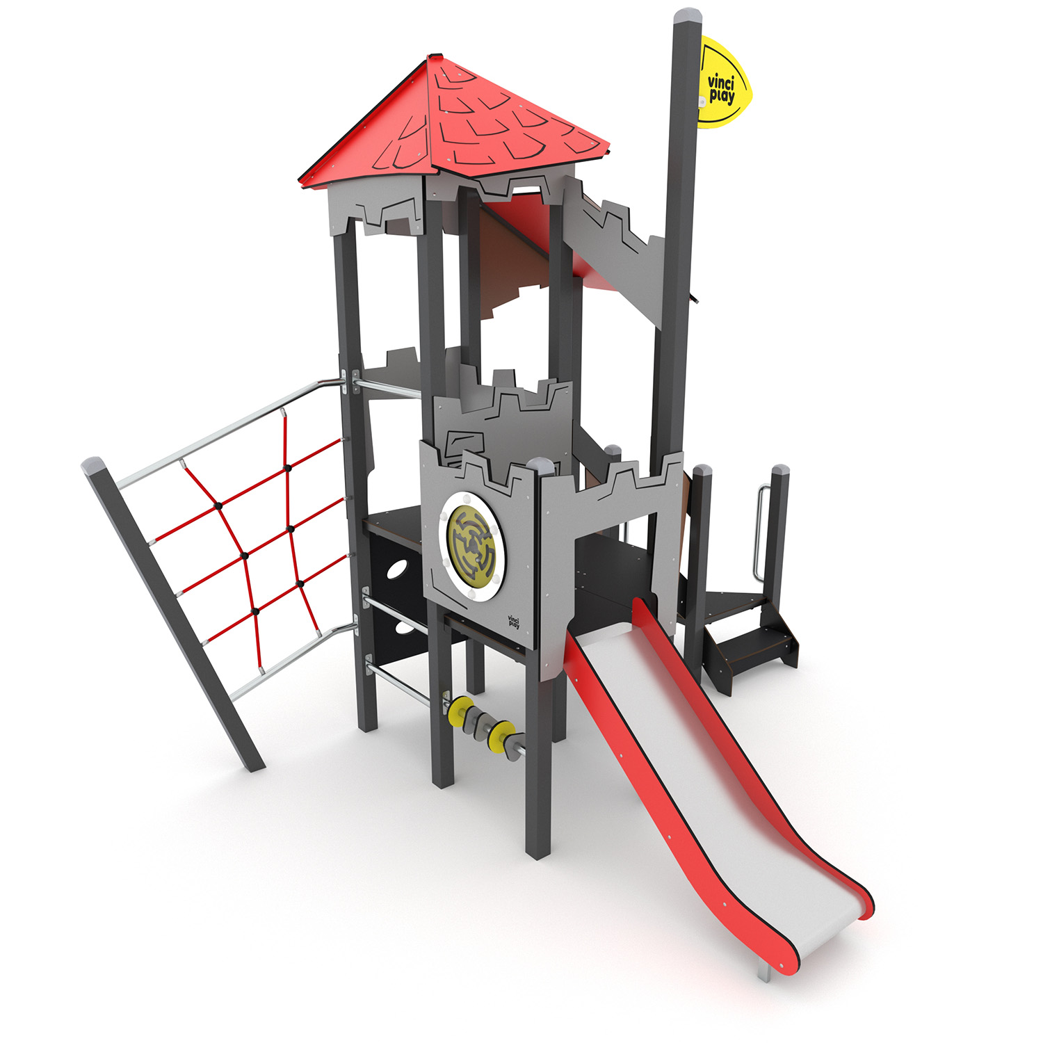 Small Single Castle-Themed Play Structure B | Morti Sport & Play Equipment