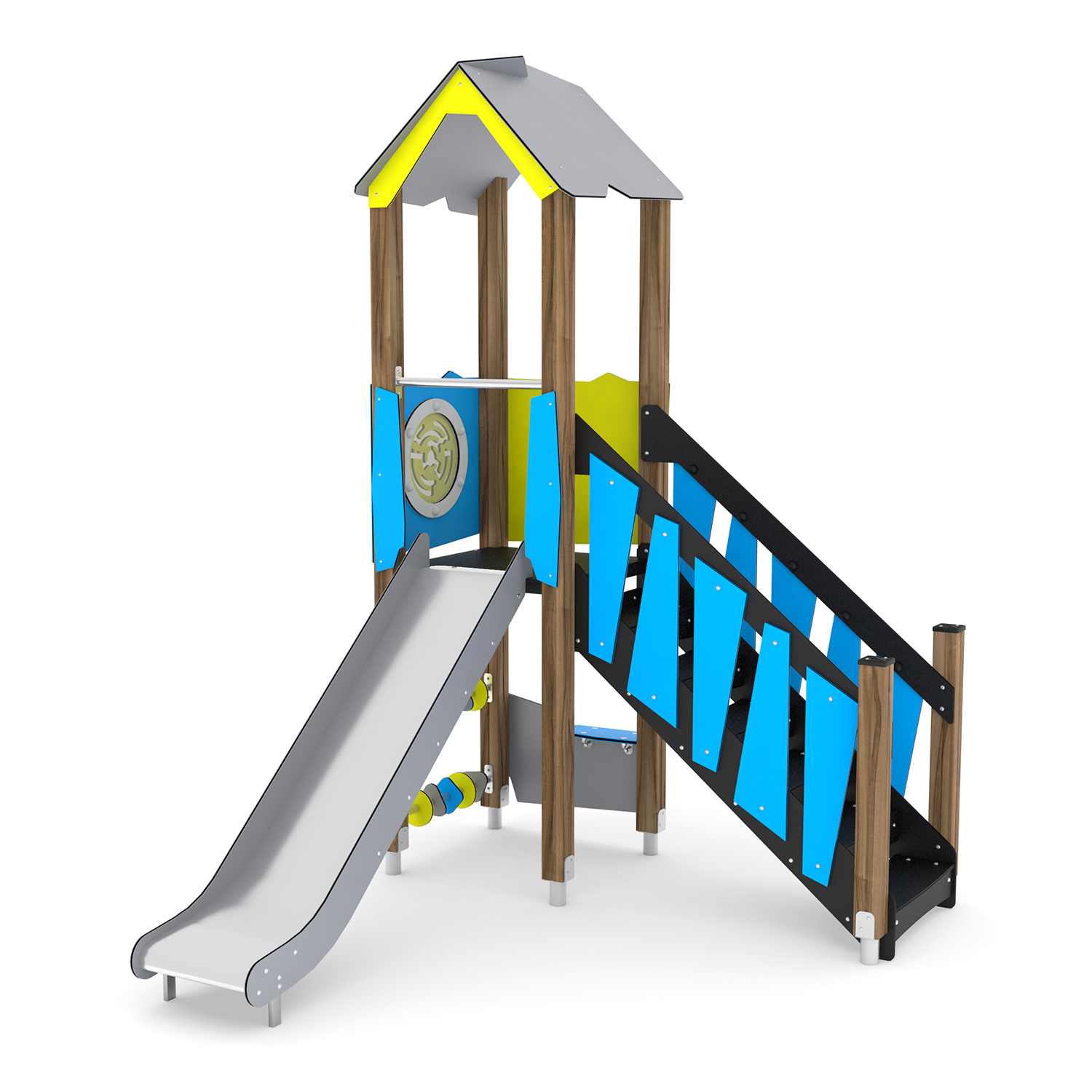 Small, Simple & Colourful Slide Play Structure 5 | Morti Sport & Play ...