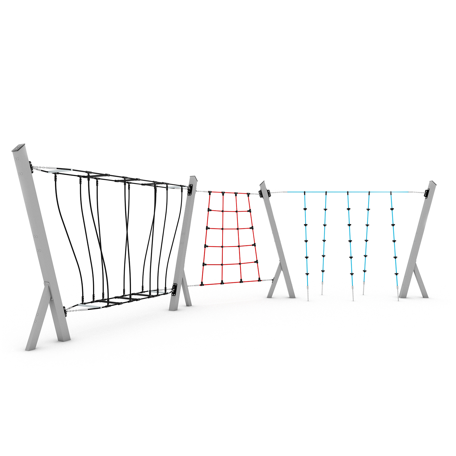 Climbing Net Trio Structure 1 | Morti Sport & Play Equipment