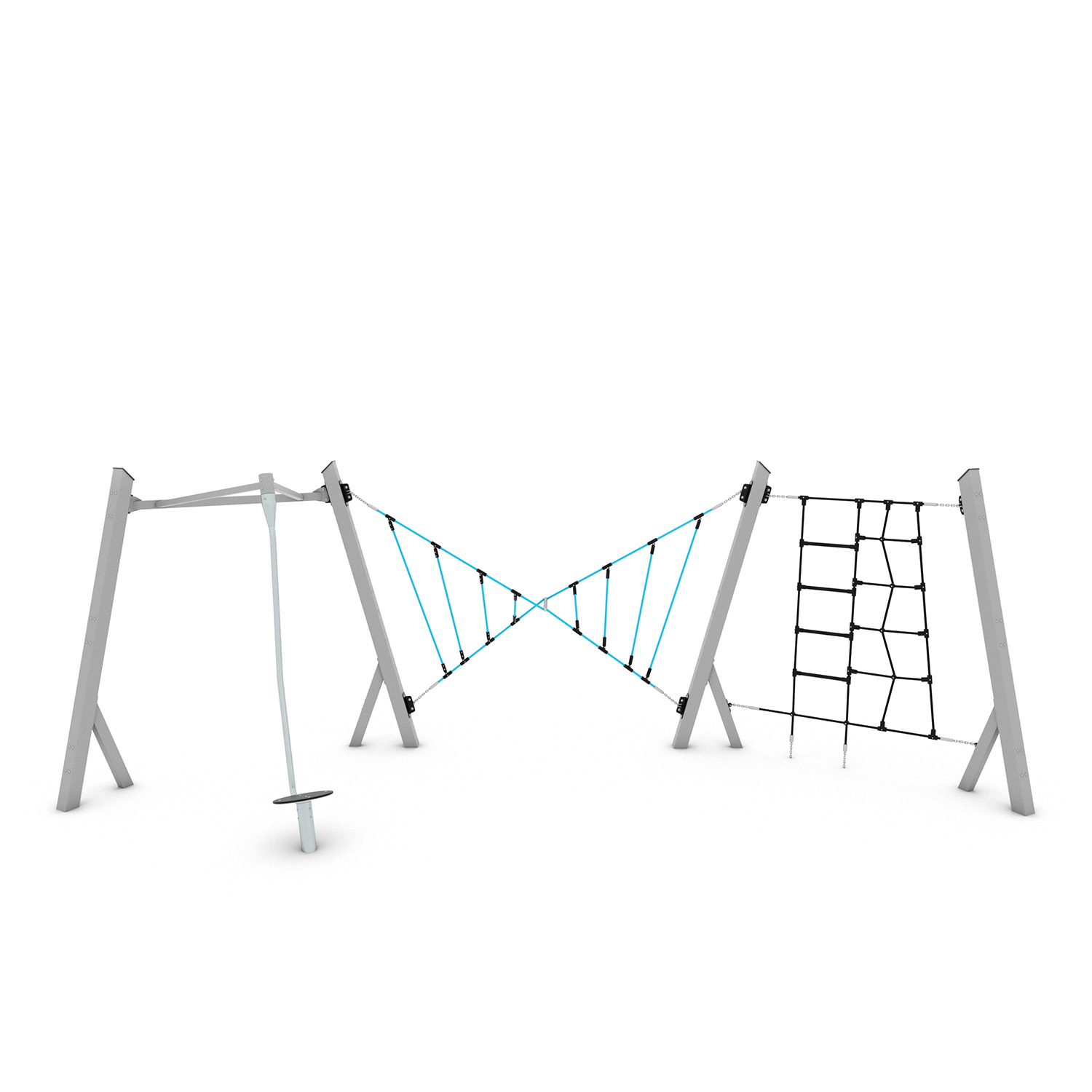 Climbing Net Trio Structure 2 | Morti Sport & Play Equipment