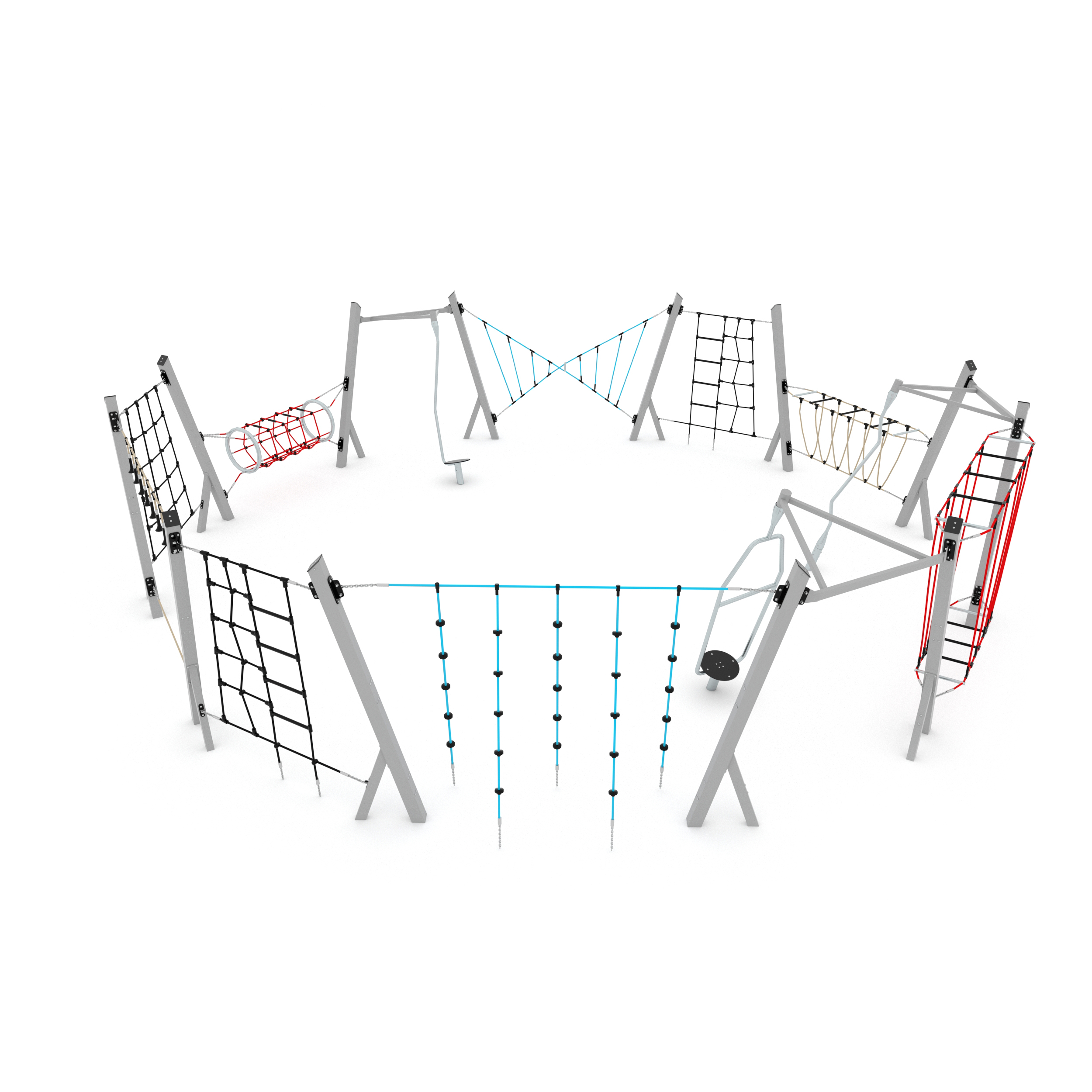 Giant Climbing Net Structure Circuit | Morti Sport & Play Equipment