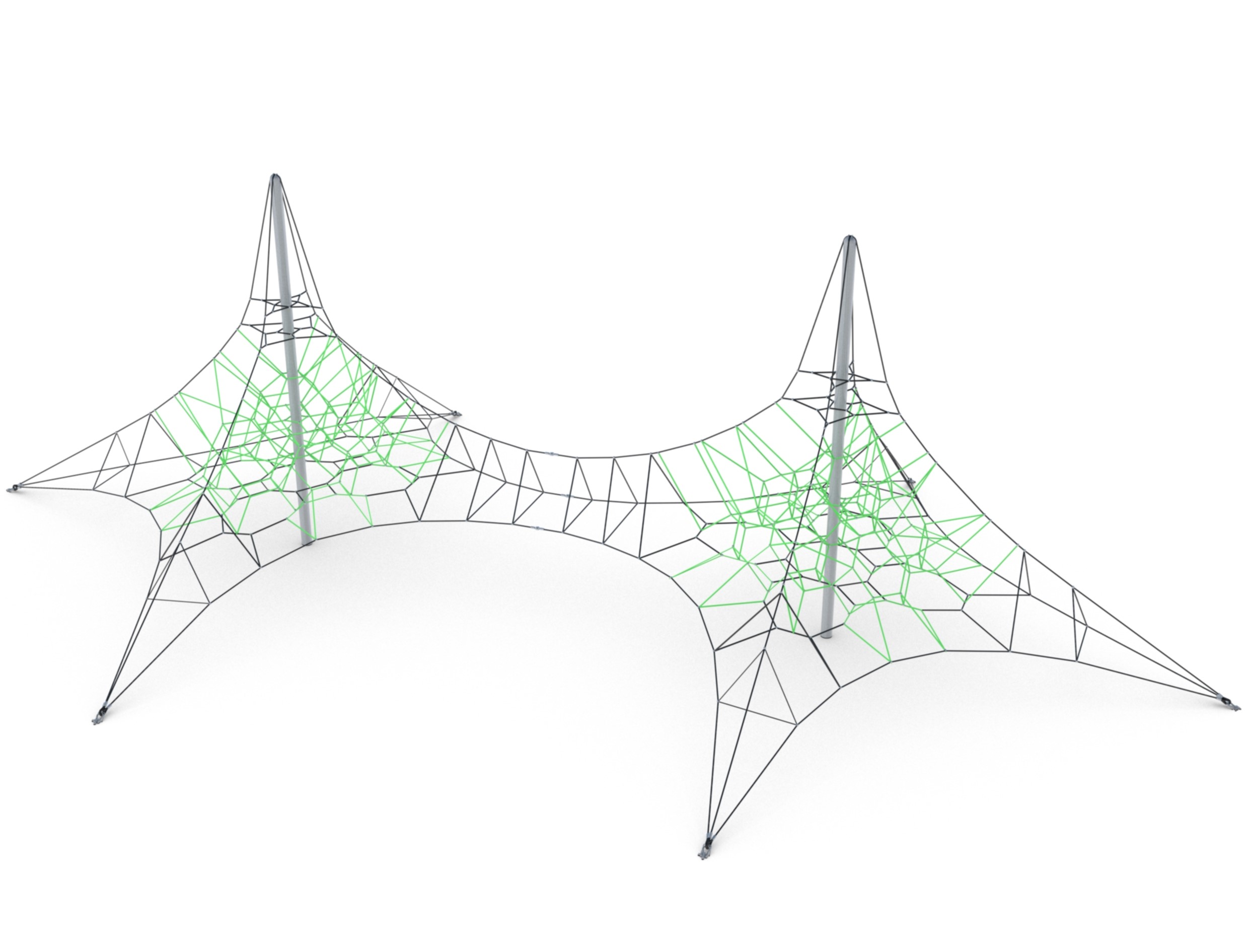 Double Climbing Net Activity Structure 2 | Morti Sport & Play Equipment