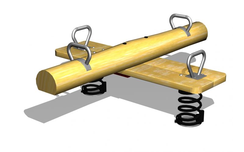Robinia Wood Cross Spring Rider | Morti Sport & Play Equipment