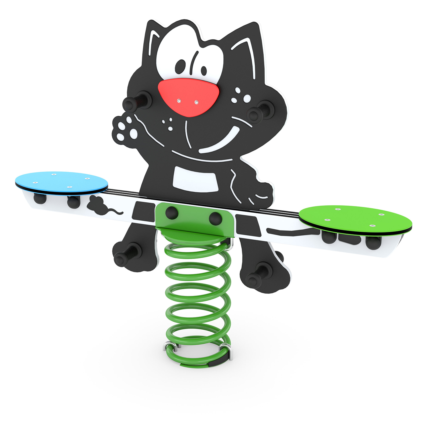 2-Seater Cat Seesaw Spring Rider | Morti Sport & Play Equipment