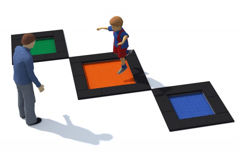 Triple Diagonal Square Trampoline | Morti Sport & Play Equipment