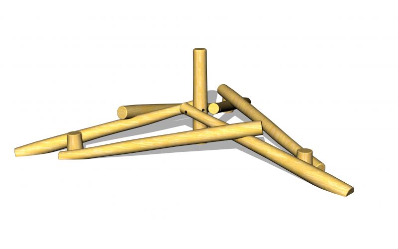 Timber Robinia Clamber Stack | Morti Sport & Play Equipment