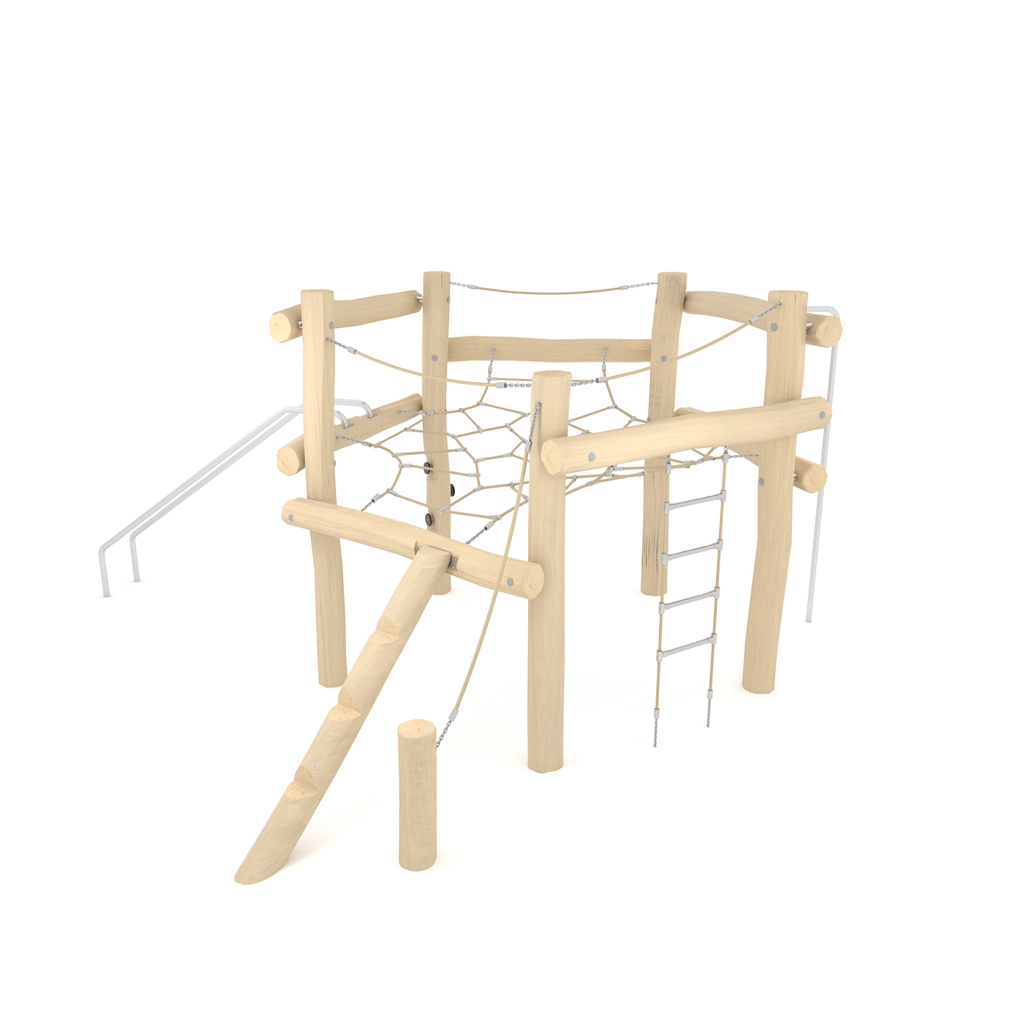 Vertical Wooden Playnet Structure | Morti Sport & Play Equipment