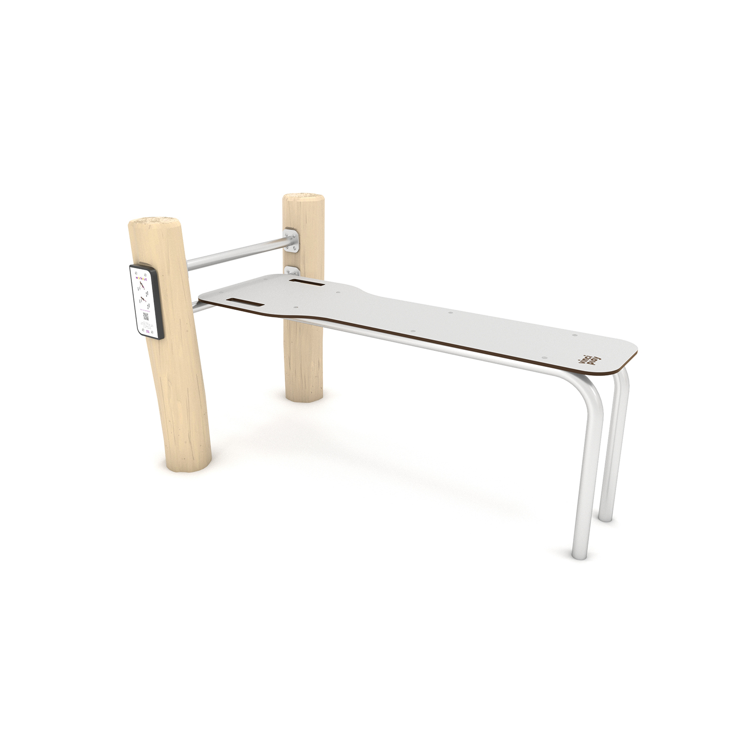 Wooden Oblique Crunch Station | Morti Sport & Play Equipment