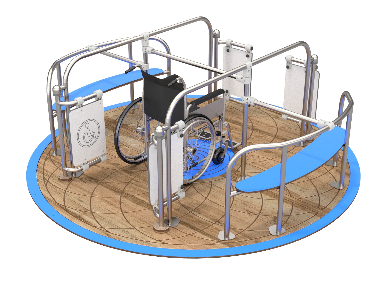 2 wheelchair 14 user Accessible Inclusive Roundabout | Morti Sport ...