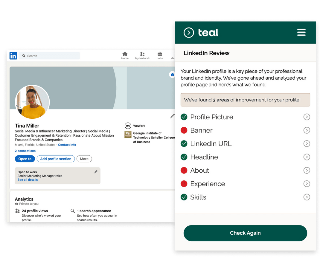 LinkedIn Profile Review with a Chrome Extension