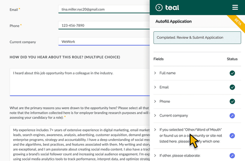 Autofill Job Applications - Use GPT Powered AI to Quickly Fill out Job Applications