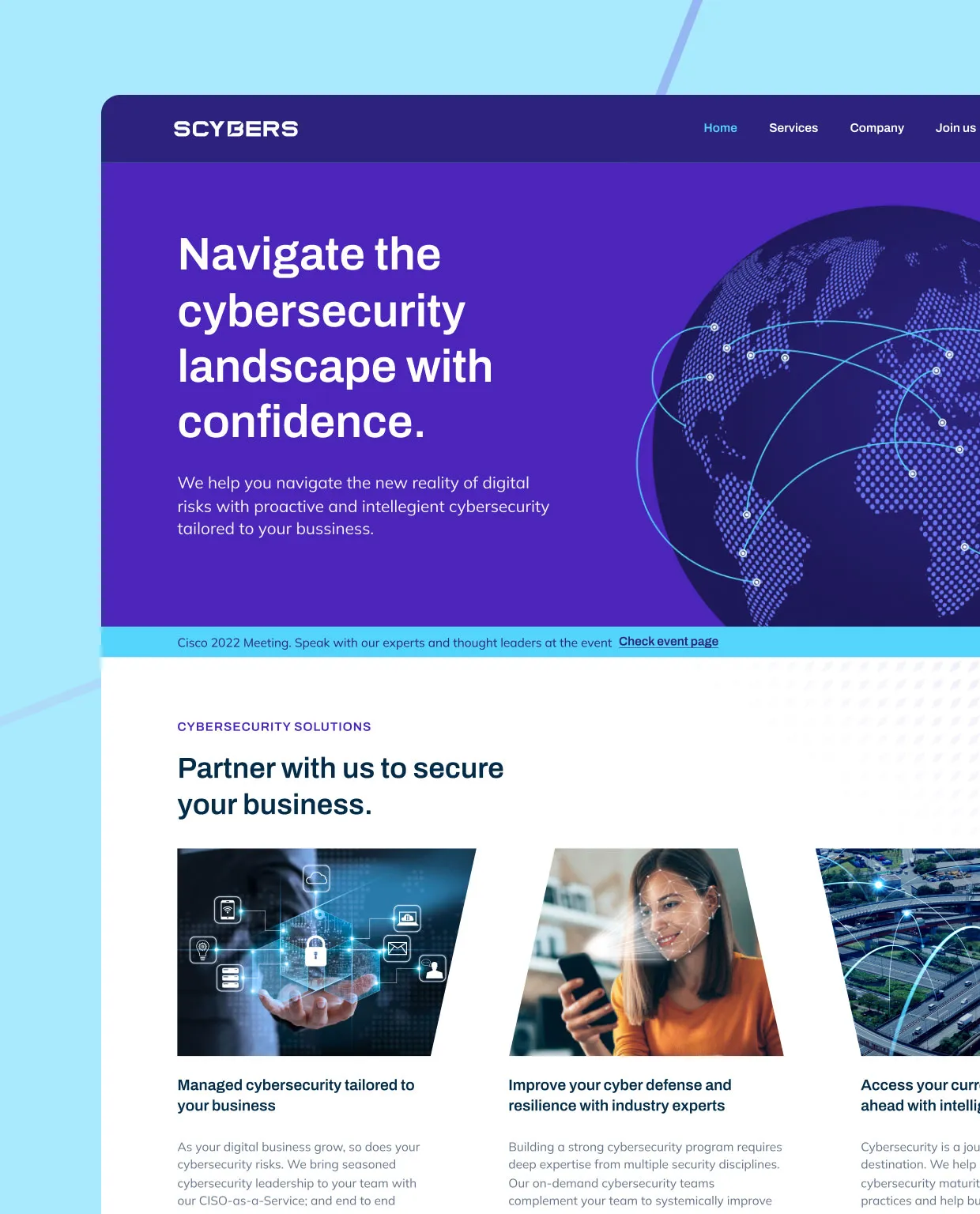 Scybers corporate branding - Amplifyn design