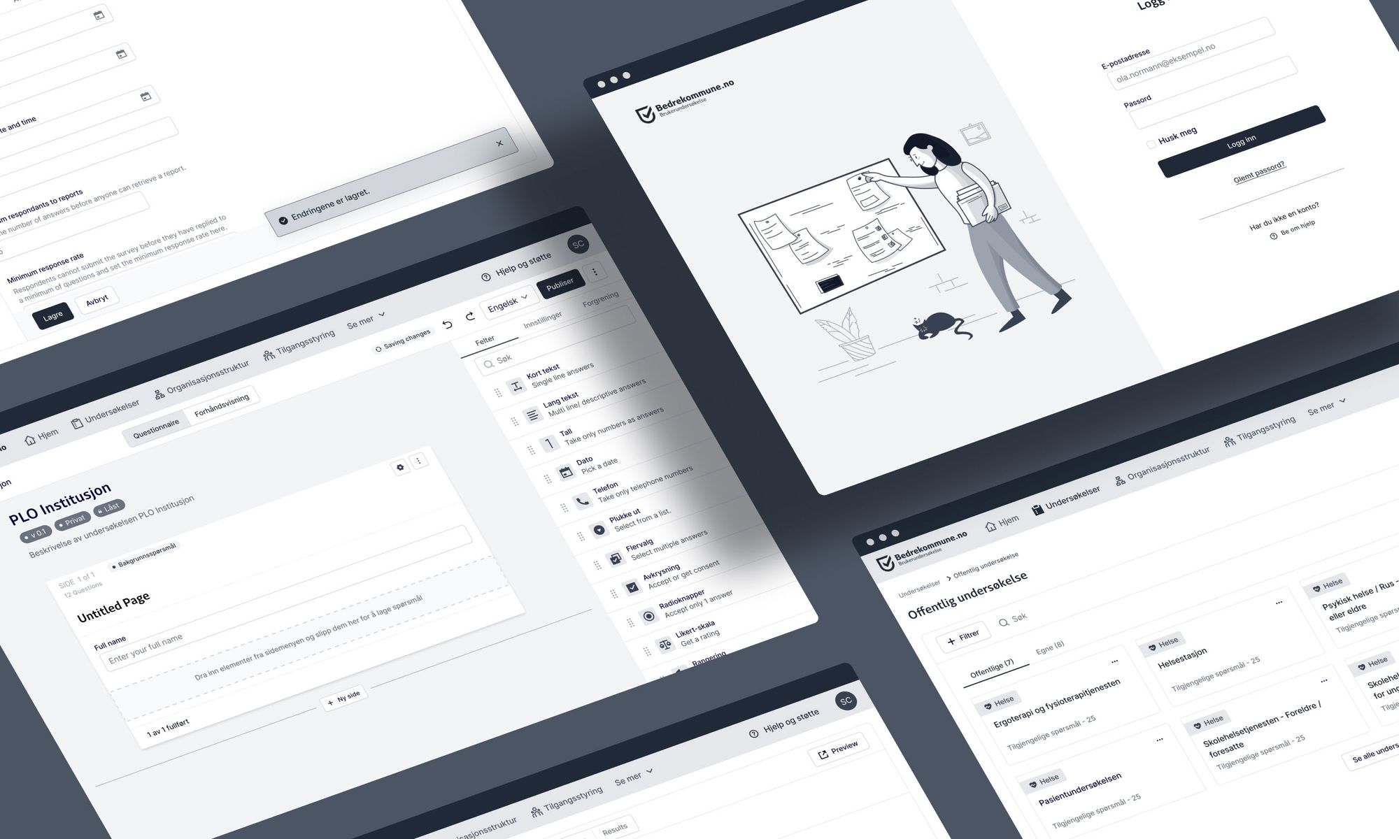Bedrekommune - UX design for low-code platform - Amplifyn UX design