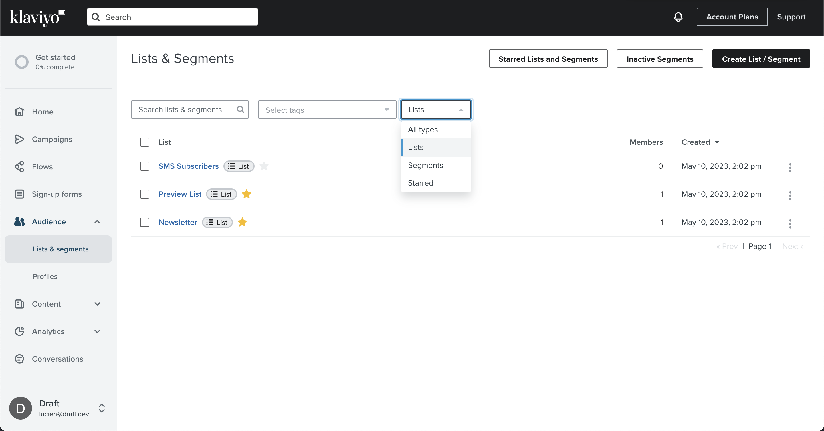 How To Get Lists With The Klaviyo Api