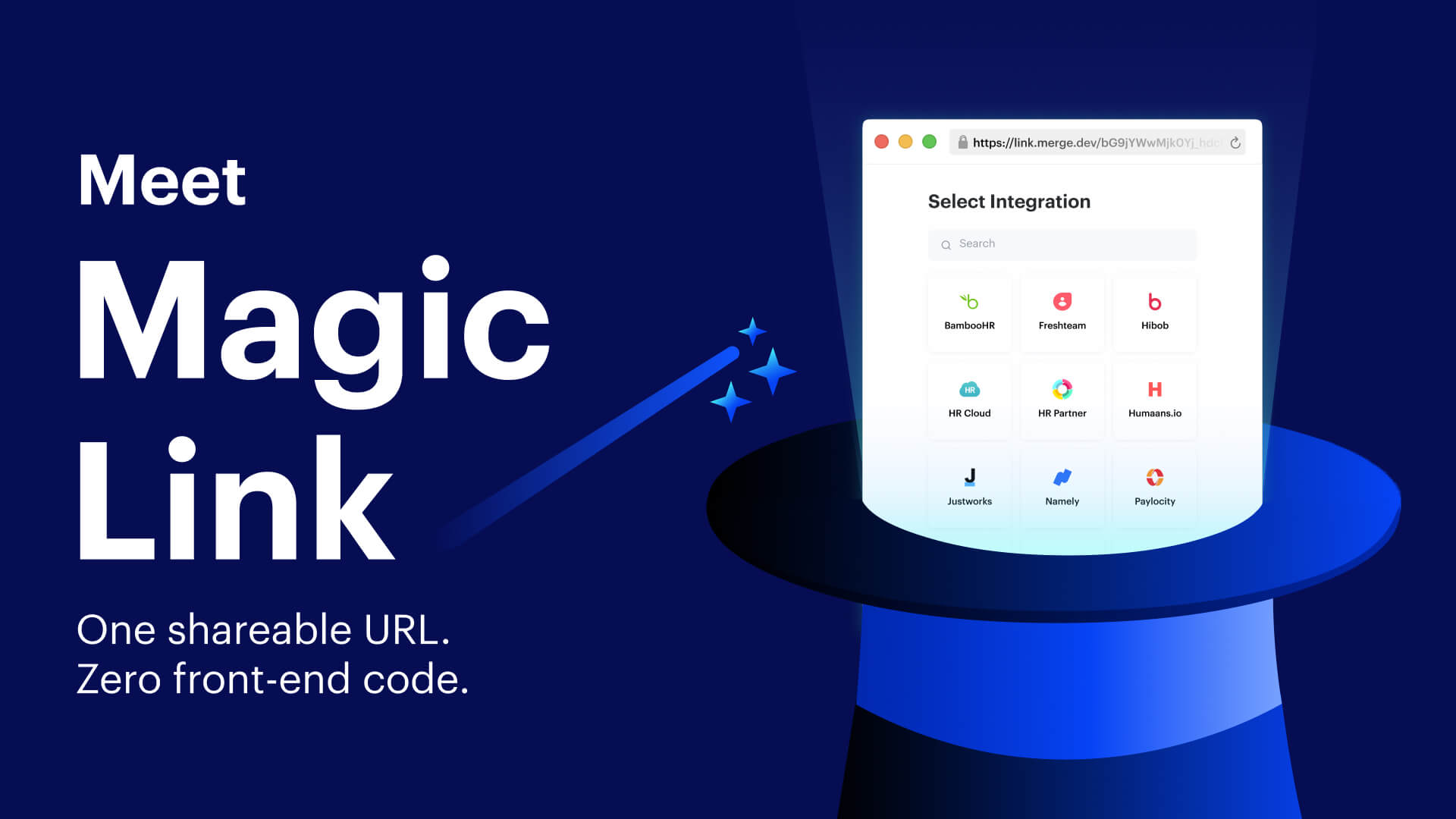 Integrations, Fast. Say hello to Magic Link