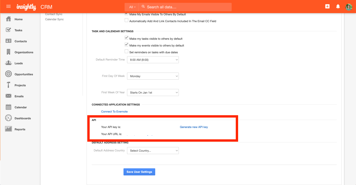 How to access your API key in Insightly (3 easy steps)