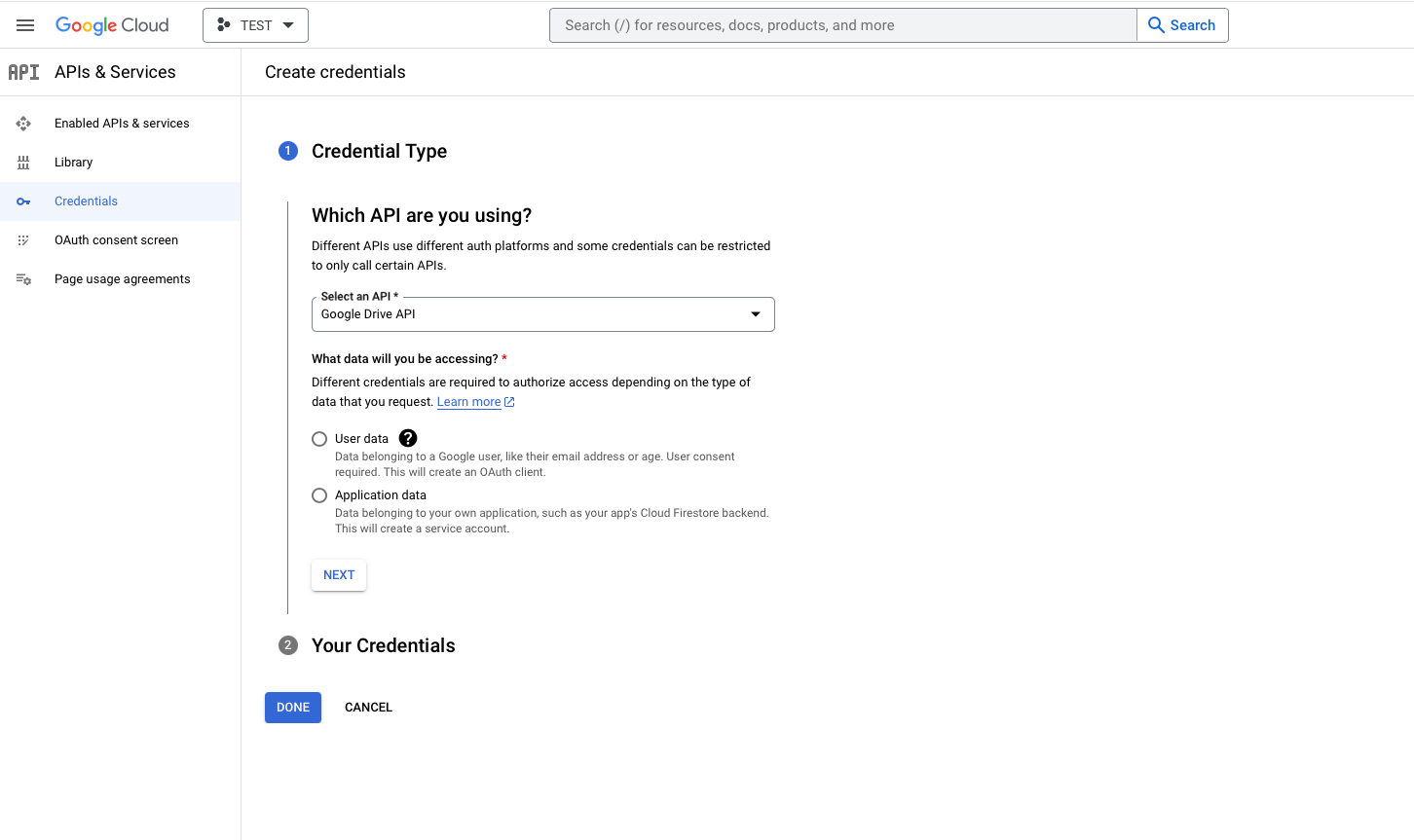 How to access your API key in Google Drive