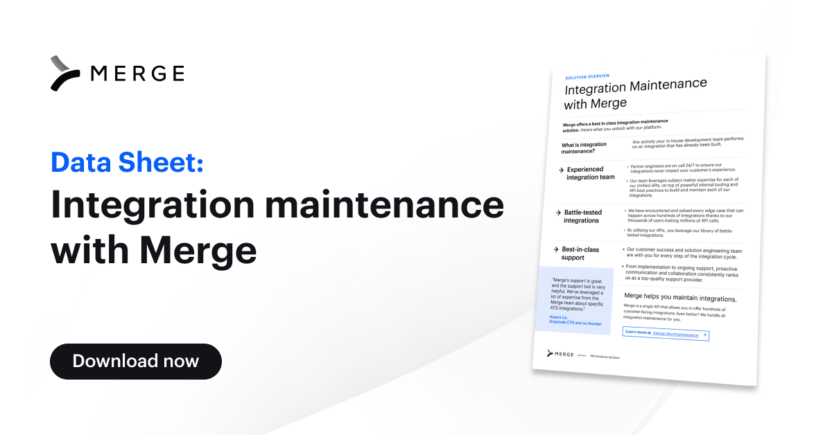 Integration Maintenance with Merge