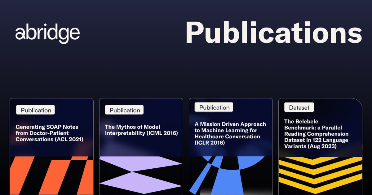 Publications | Abridge