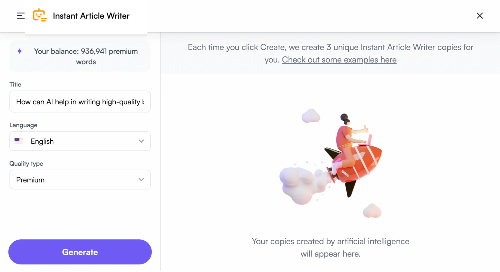 Instant Article Writer - Write faster | Writesonic AI Writer