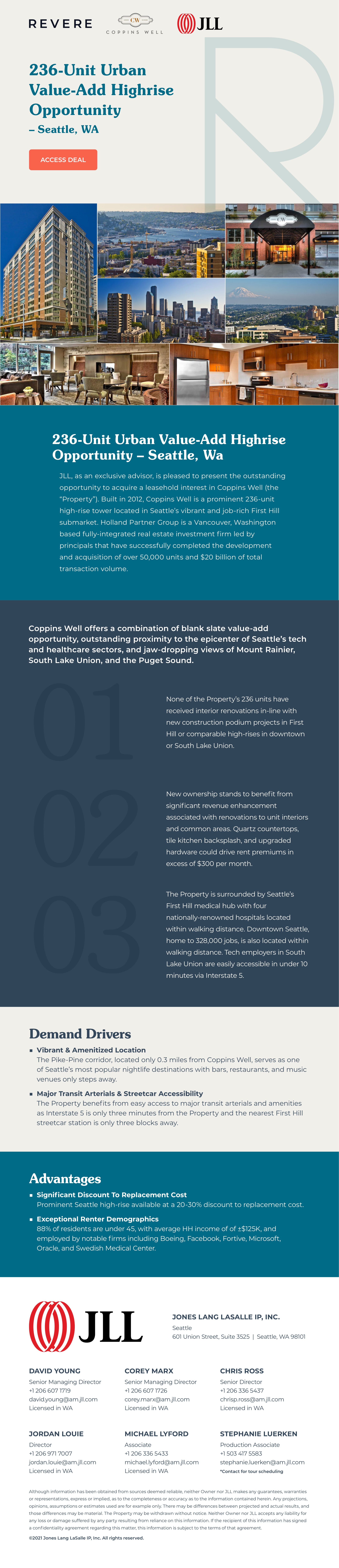 Revere | Revere & JLL Launch Value-Add High Rise Opportunity in Seattle