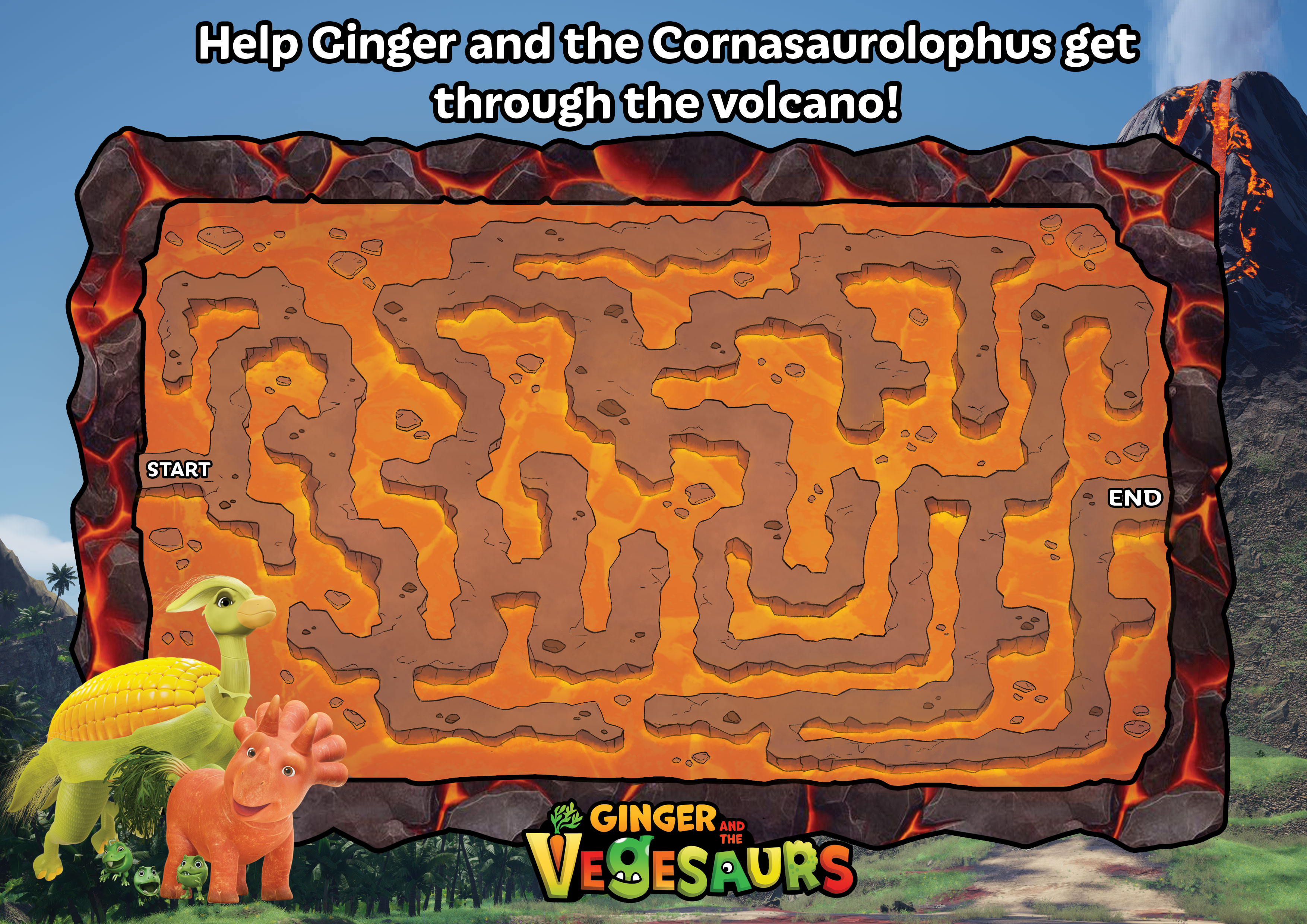 Vegesaurs Activity Sheets: Volcano Maze