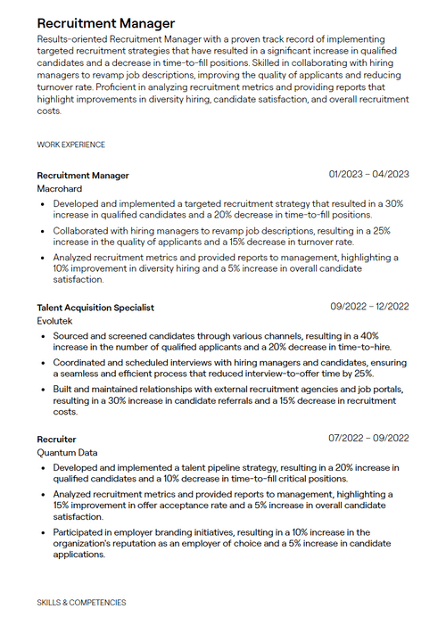 3+ Recruitment Manager Cover Letter Examples (with In-Depth Guidance)
