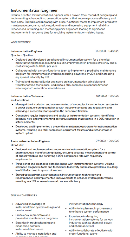 1+ Instrumentation Engineer Cover Letter Examples (with In-Depth Guidance)