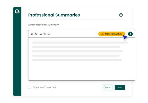 Resume Summary Generator - Write Your Summary in Seconds with AI | Teal
