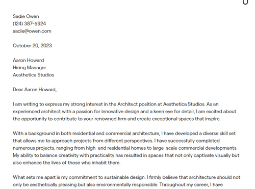 12+ Architect Cover Letter Examples (with In-Depth Guidance)