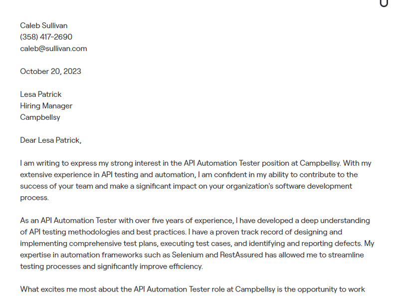 1+ Automation Engineer Cover Letter Examples (with In-Depth Guidance)