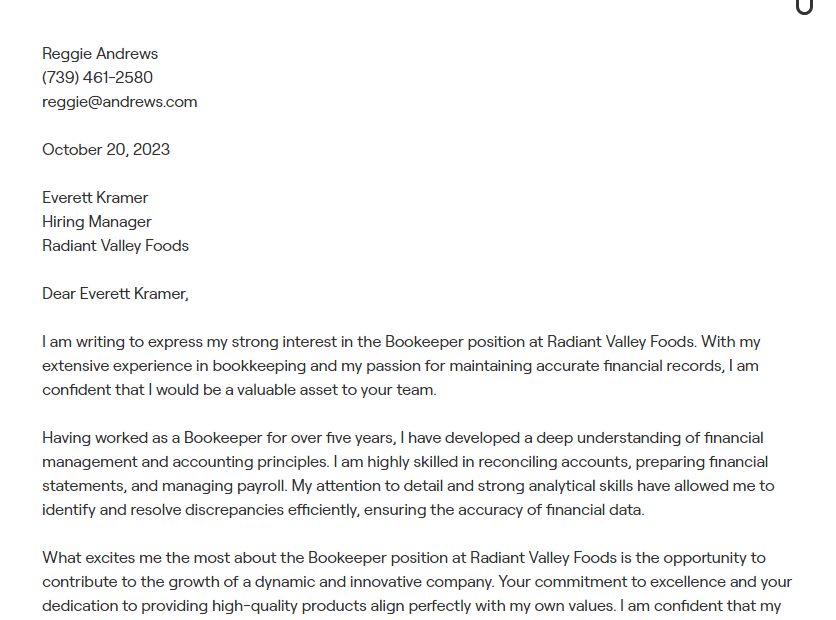 3 Bookkeeper Cover Letter Examples with In Depth Guidance 3 Bookkeeper Cover Letter Examples with In Depth Guidance