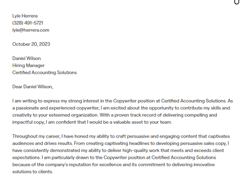 8+ Copywriter Cover Letter Examples (with In-Depth Guidance)