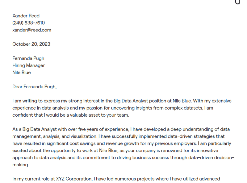 13+ Data Analyst Cover Letter Examples (with In-Depth Guidance)