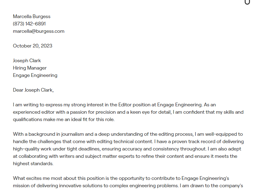 7 Editor Cover Letter Examples with In Depth Guidance 