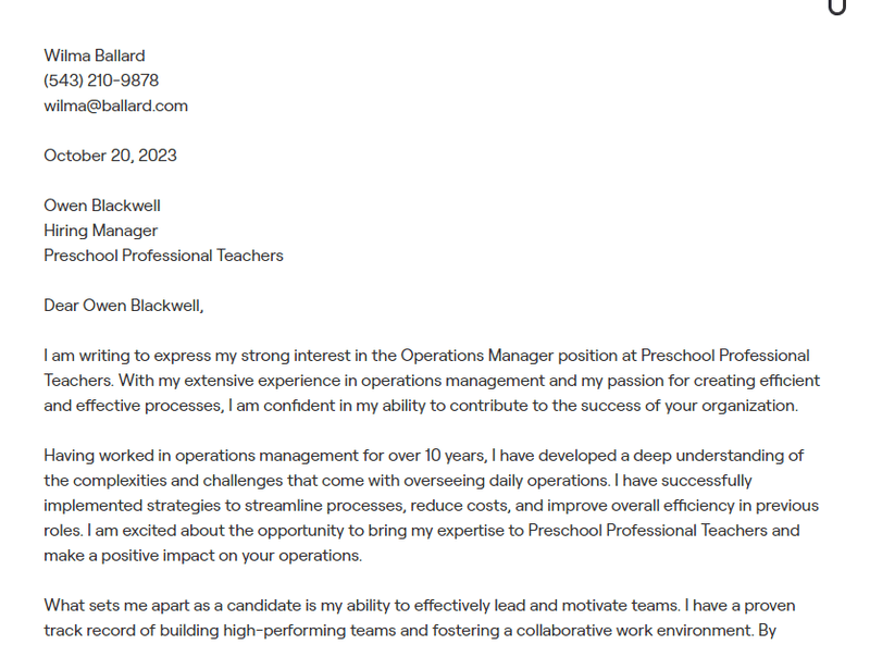 22+ Operations Manager Cover Letter Examples (with In-Depth Guidance)