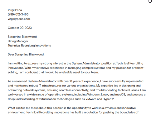 8+ System Administrator Cover Letter Examples (with In-Depth Guidance)
