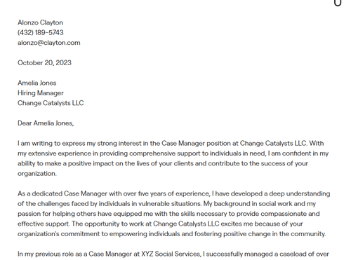 1+ Case Manager Cover Letter Examples (with In-Depth Guidance)