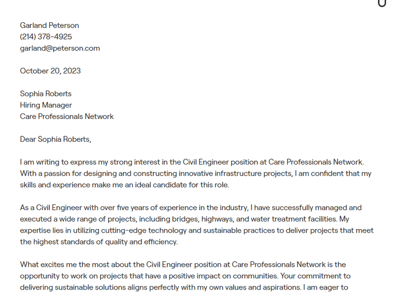 2+ Civil Engineer Cover Letter Examples (with In-Depth Guidance)
