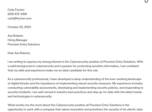 6+ Cybersecurity Cover Letter Examples (with In-Depth Guidance)