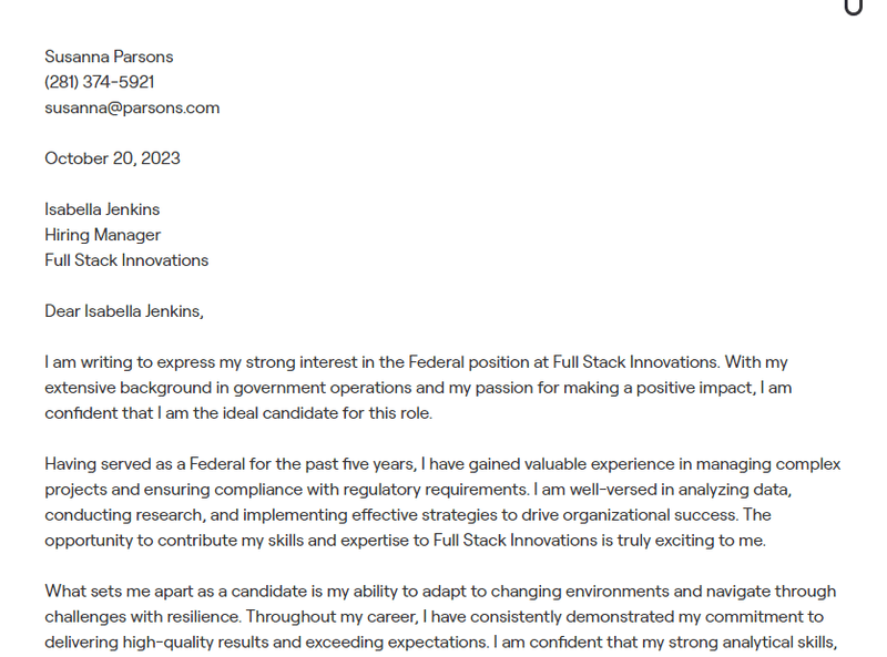 1+ Federal Cover Letter Examples (with In-Depth Guidance)