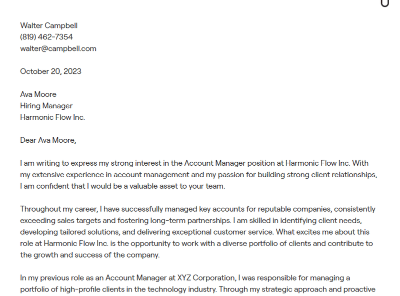 9+ Account Manager Cover Letter Examples (with In-Depth Guidance)