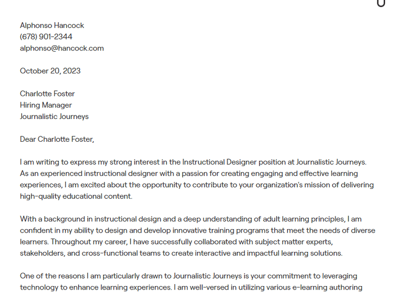 7+ Instructional Designer Cover Letter Examples (with In-Depth Guidance)