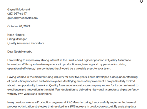 5+ Production Manager Cover Letter Examples (with In-Depth Guidance)