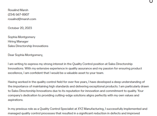 7+ Quality Control Cover Letter Examples (with In-Depth Guidance)