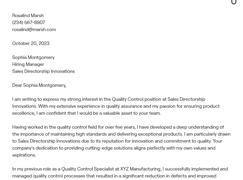 7+ Quality Control Cover Letter Examples (with In-Depth Guidance)