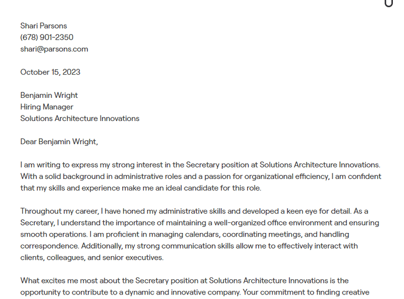 12+ Secretary Cover Letter Examples (with In-Depth Guidance)