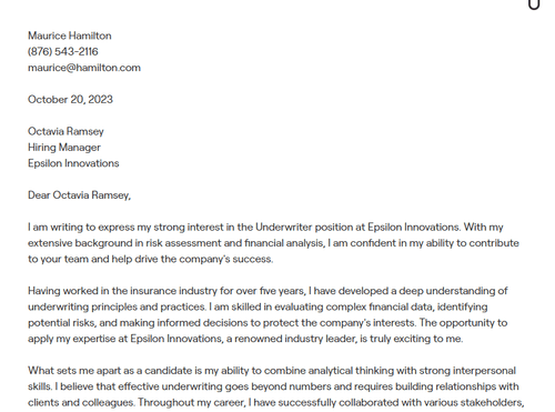 7+ Underwriter Cover Letter Examples (with In-Depth Guidance)